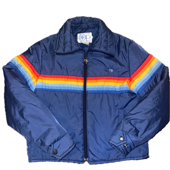 OP | Jackets & Coats | Rare Vintage Ocean Pacific Rainbow Zip Up 7s 80s ...